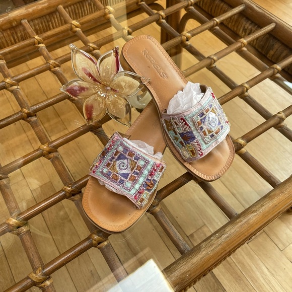 rebels | Shoes | Rebel Beaded Slipon Sandals | Poshmark